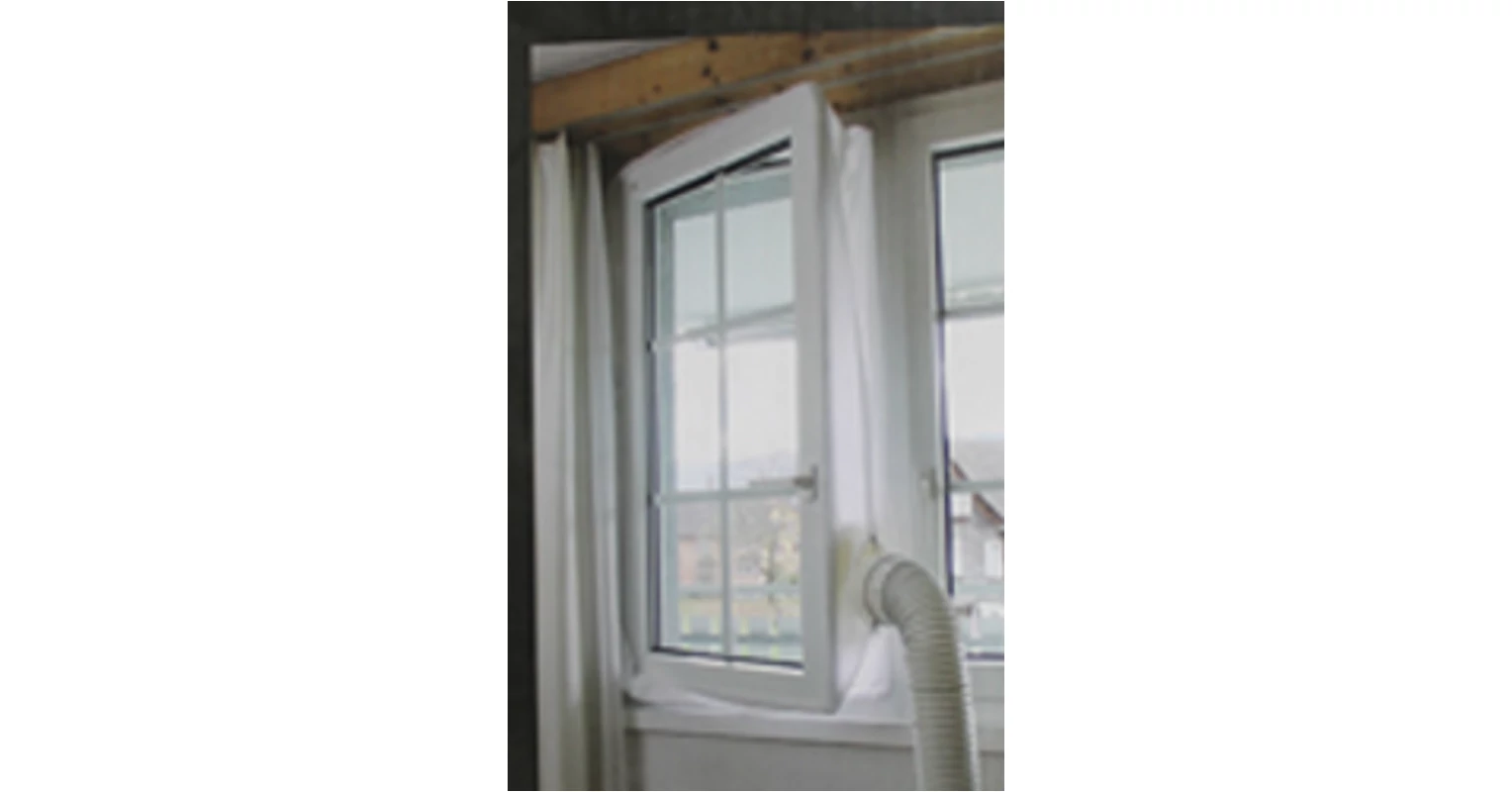 FISHER Ablakszigetelő függöny mobilklíma kivezetéséhez 400x42cm, íves ...